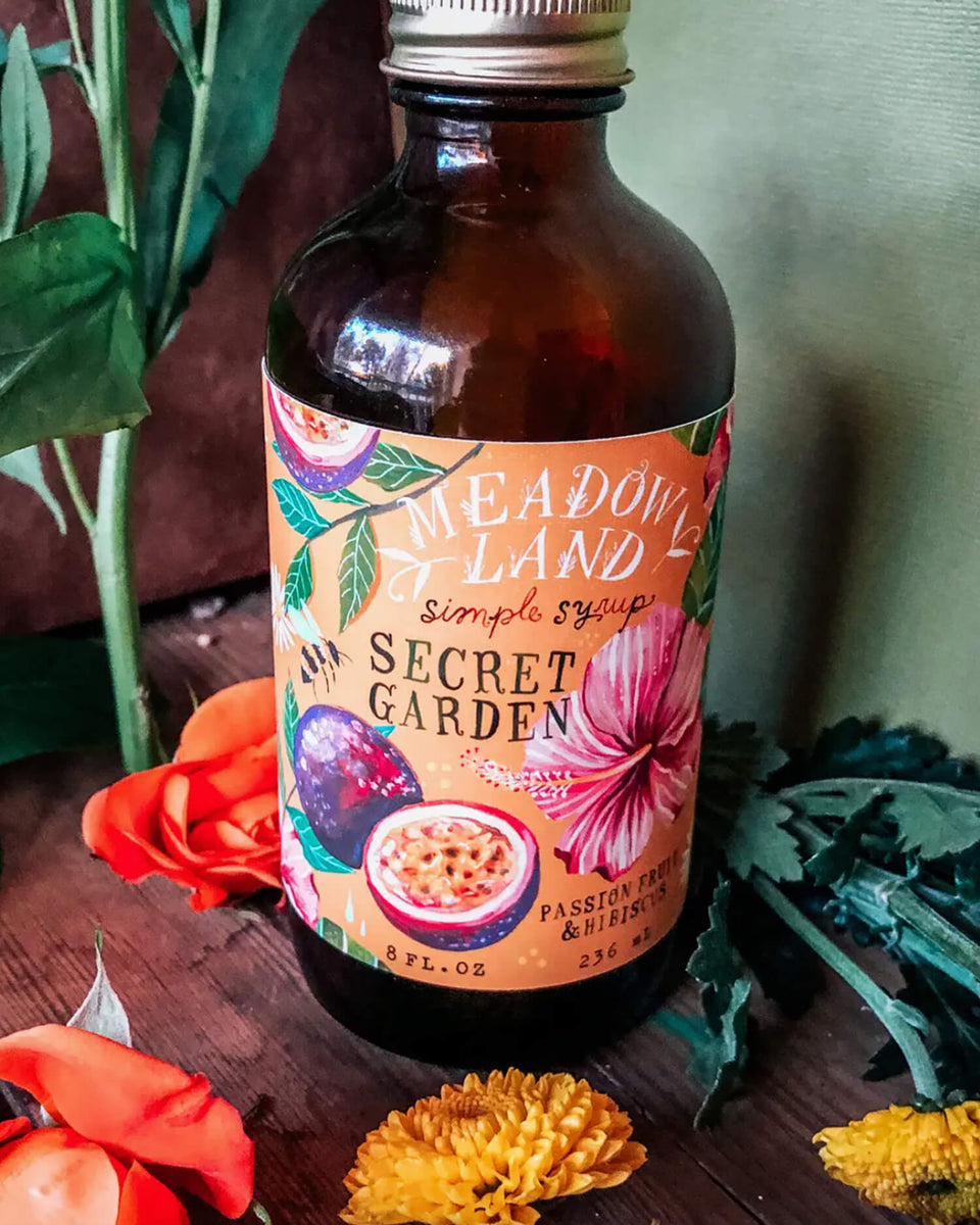 Passionfruit & Hibiscus Simple Syrup - 'Secret Garden' | Meadowland Sy ...